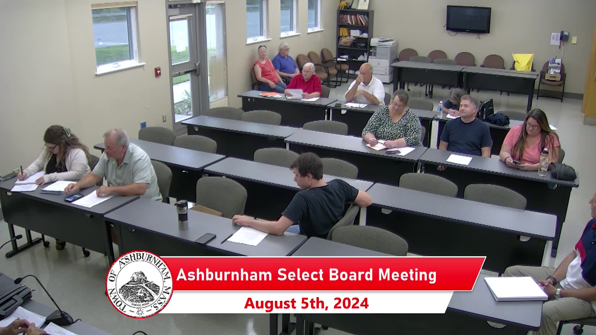 Ashburnham Select Board Meeting 8-5-2024