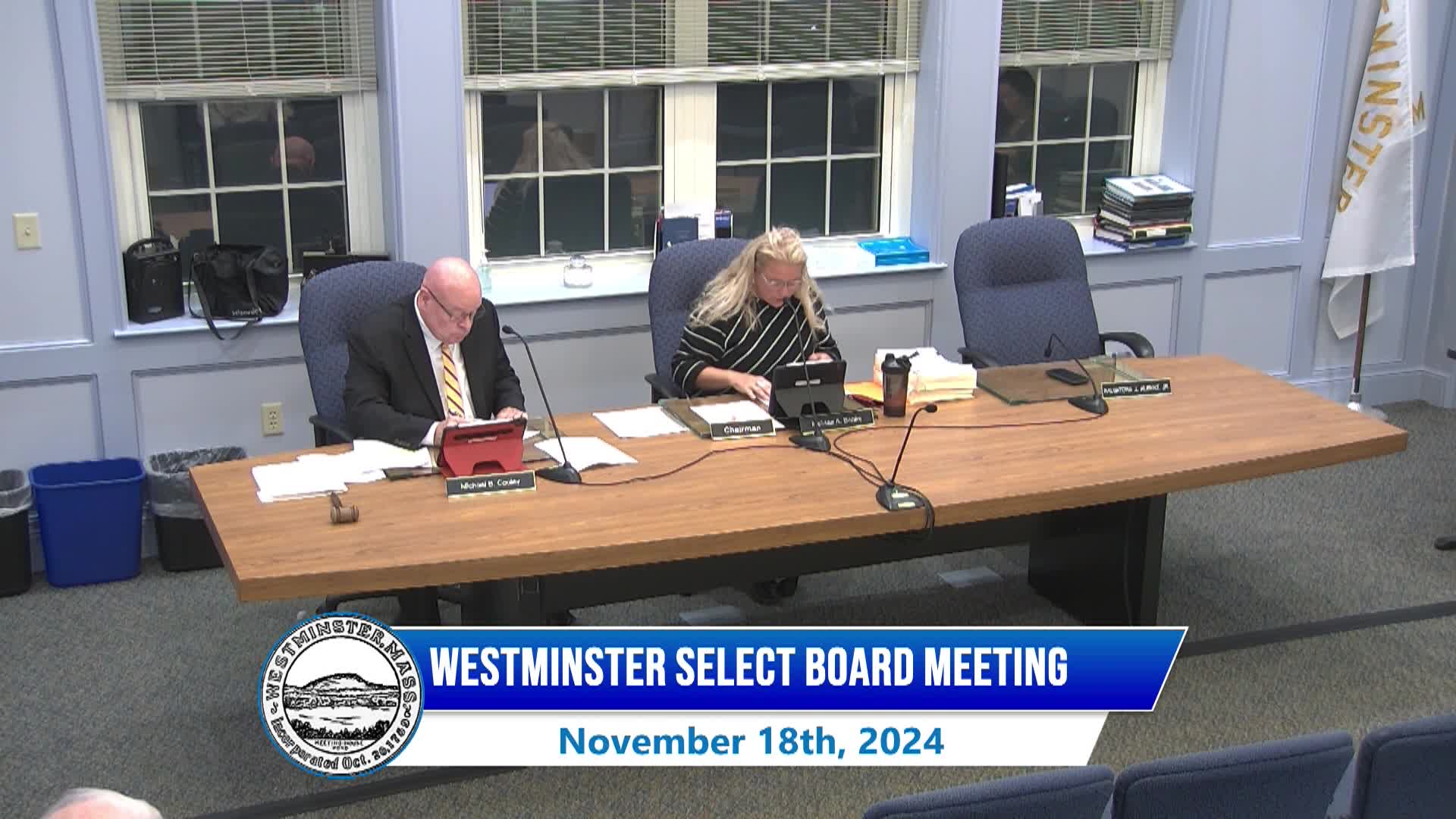 Westminster Select Board Meeting 11-18-2024